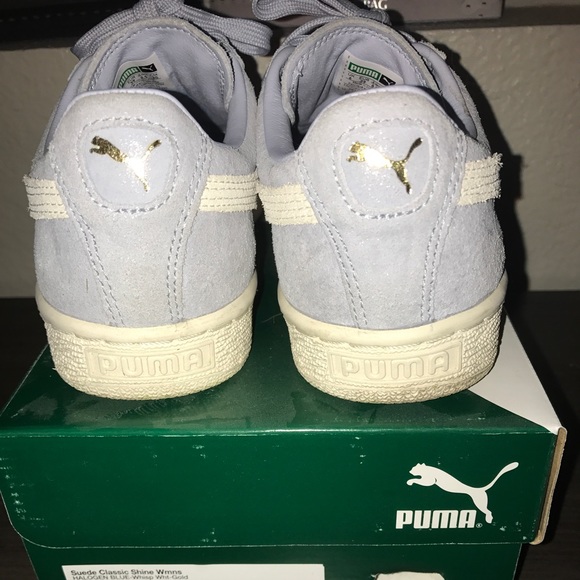 Puma | Shoes | 85 Womens Puma Suede Classics Light Blue | Poshmark